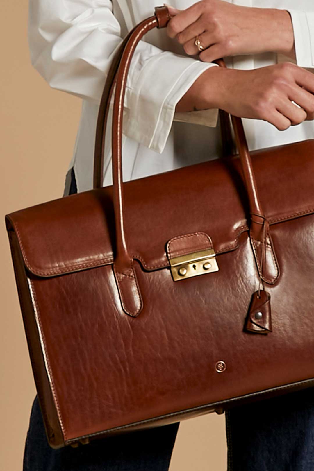 In The Detail | The Fabia Luxury Ladies Work Briefcase | Maxwell Scott Bags