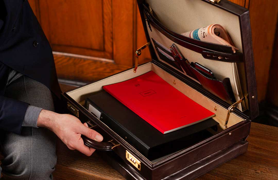 Genuine Leather Expandable Attache Case | 25 Year Warranty