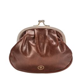 Sabina Women’s Italian Leather Coin Purse with Clasp - Maxwell-Scott {c}