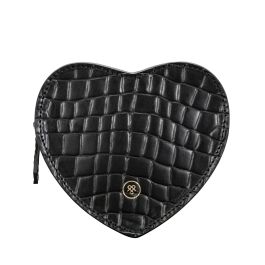 Mirabella Croc-Embossed Leather Heart Travel Case | Handbag Organiser ...